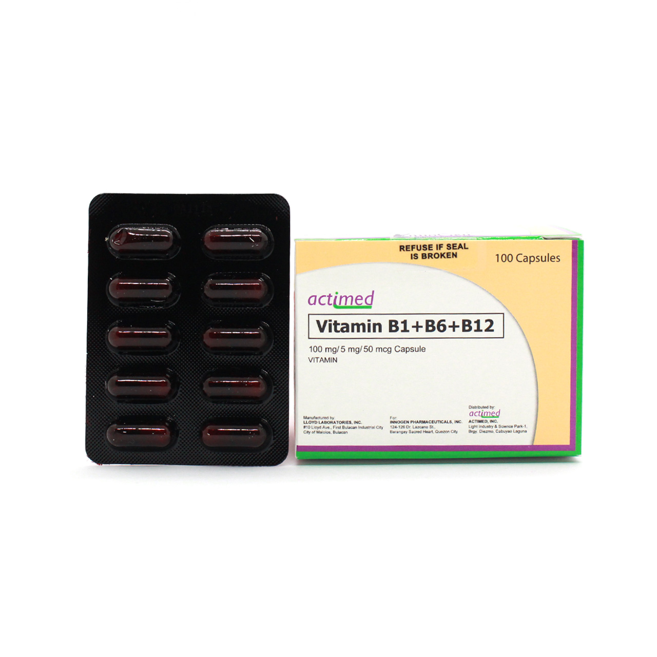 ACTIMED Thiamine Mononitrate (Vit. B1) / Pyridoxine (Vit. B6 ...