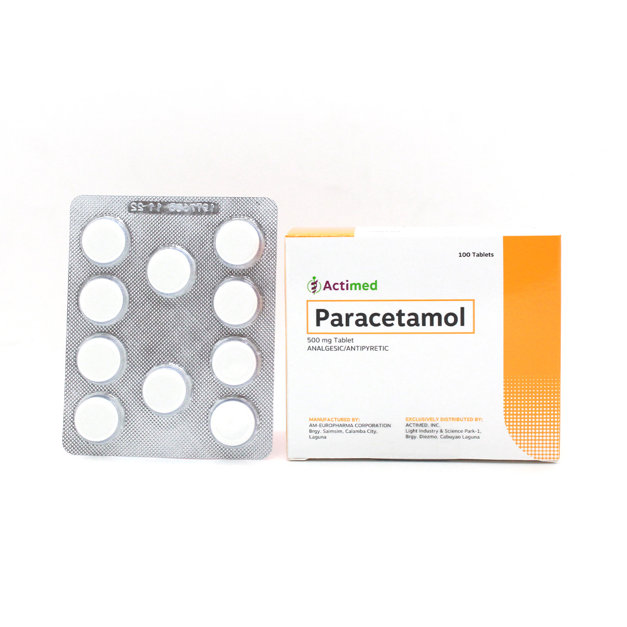ACTIMED Paracetamol 500mg Tablet 1's price in the Philippines | MedsGo ...