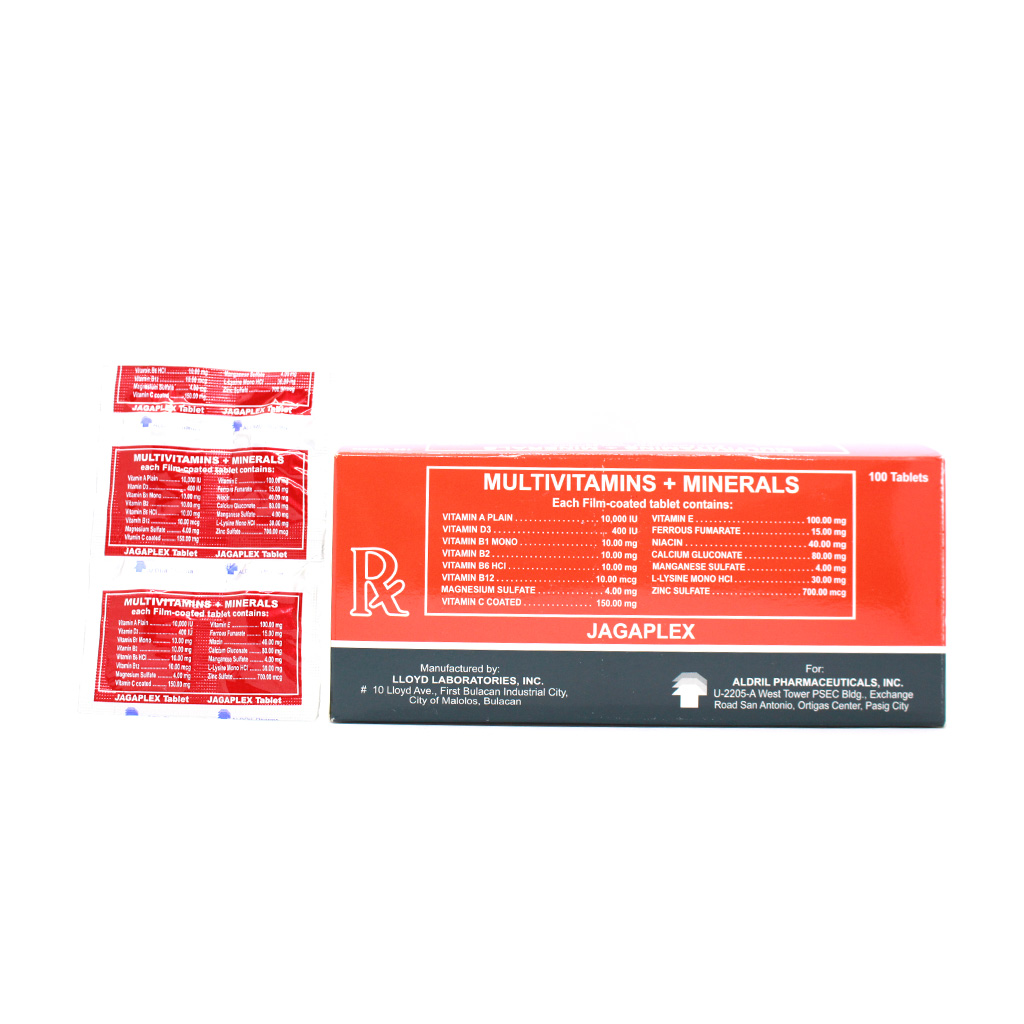 JAGAPLEX Multivitamins / Minerals Tablet 1's price in the Philippines ...