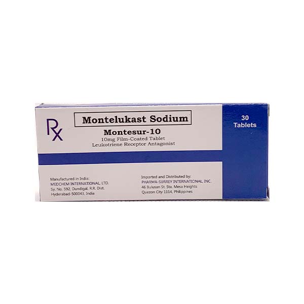 MONTESUR-10 Montelukast Sodium 10mg Film-Coated Tablet 30's price in ...