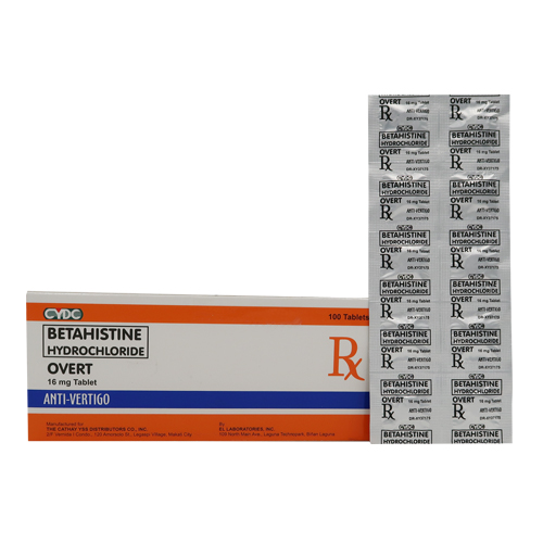 OVERT Betahistine Hydrochloride 16mg Tablet 1's price in the ...