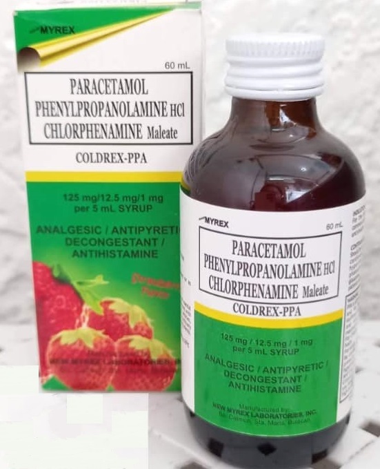 COLDREX-PPA Paracetamol / Phenylpropanolamine Hydrochloride / Chlorphenamine Maleate 125mg / 12 ...