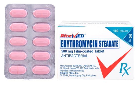 RITEMED Erythromycin Stearate 500mg Tablet 1's price in the Philippines ...