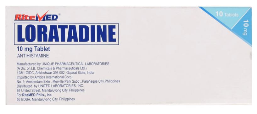 RITEMED Loratadine 10mg Tablet 1's price in the Philippines | MedsGo ...