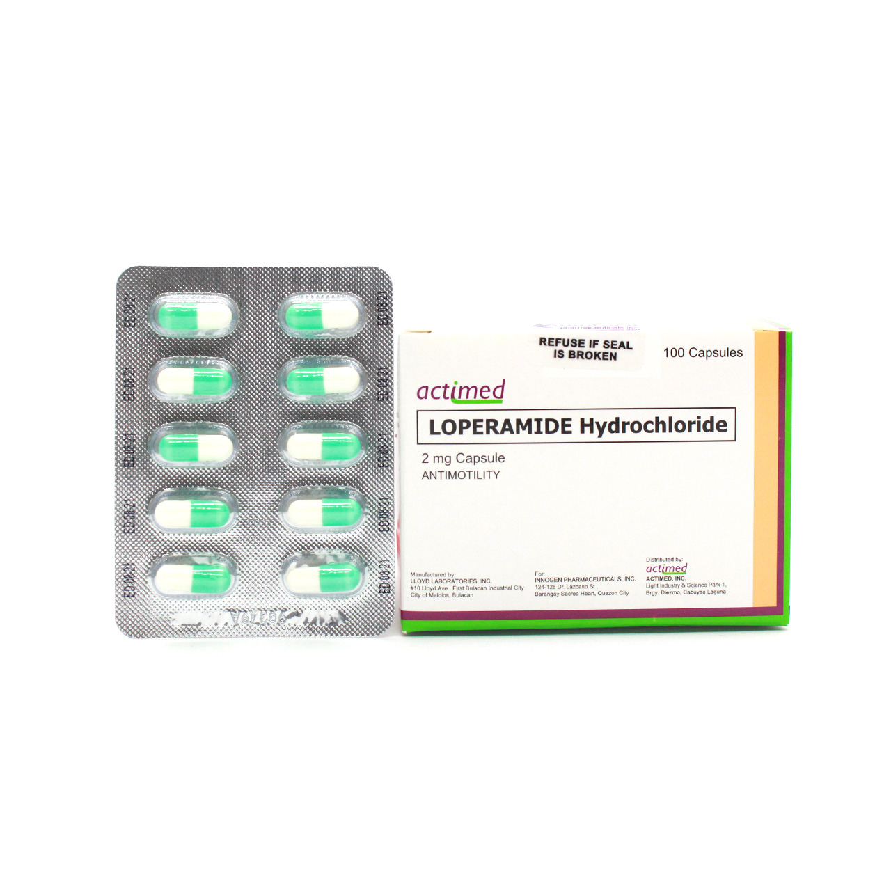ACTIMED Loperamide 2mg Capsule 1's price in the Philippines | MedsGo ...