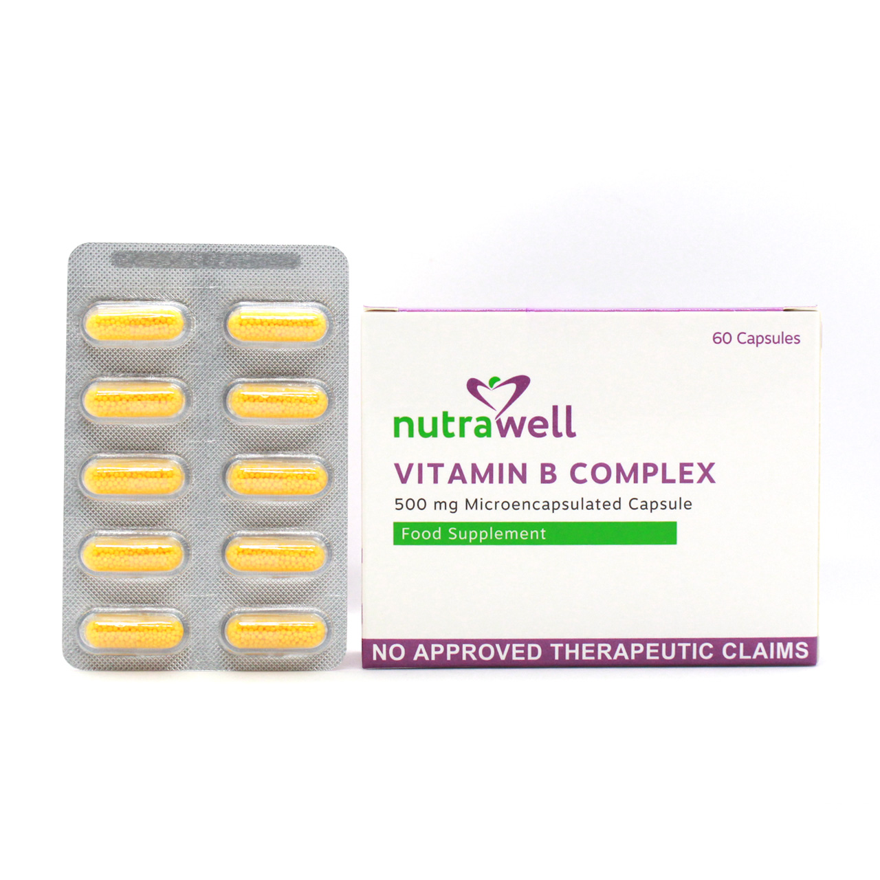 NUTRAWELL Vitamin B Complex 500mg Microencapsulated Capsule 1's price ...