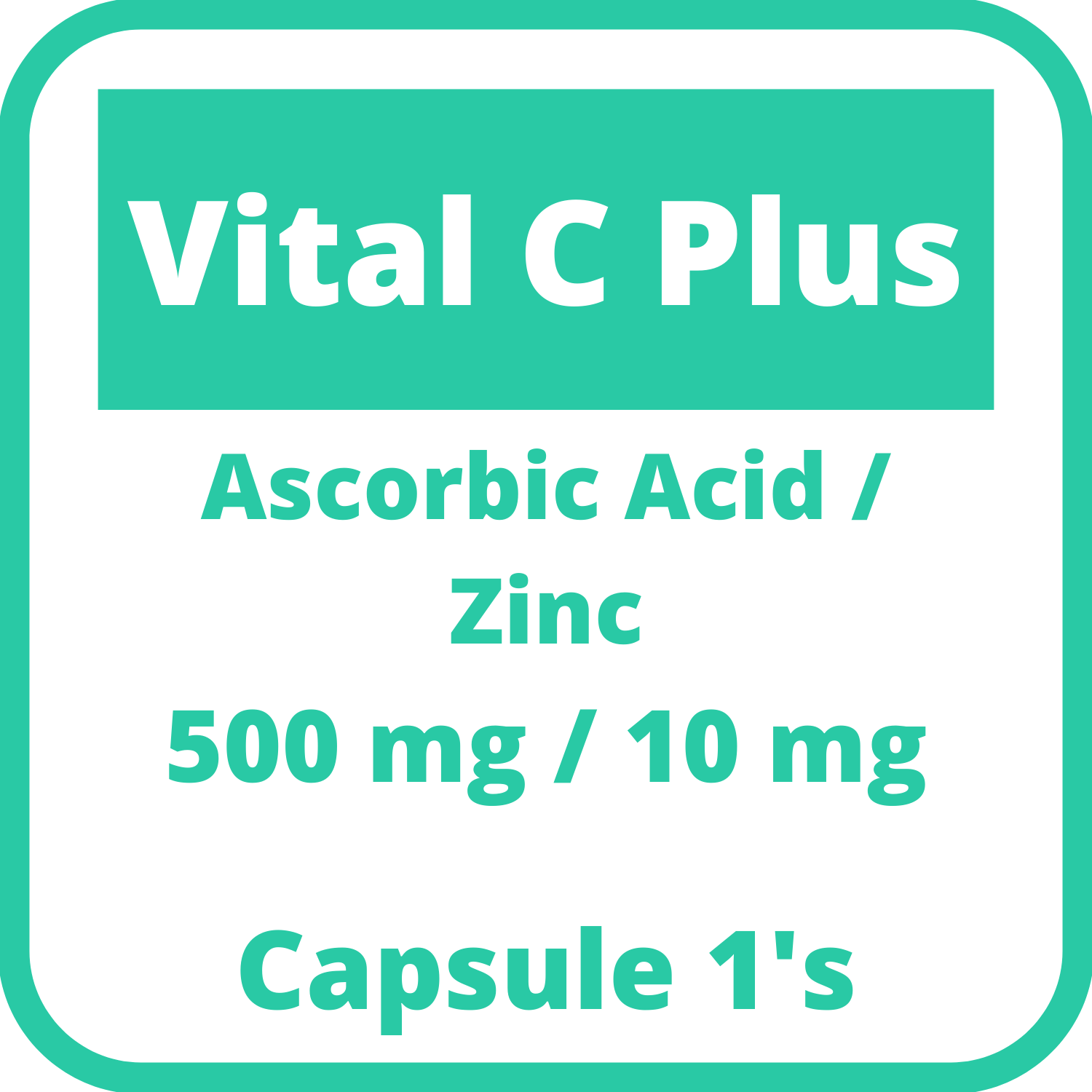 VITAL C PLUS Ascorbic Acid / Zinc 500mg / 10mg Capsule 1's price in the ...