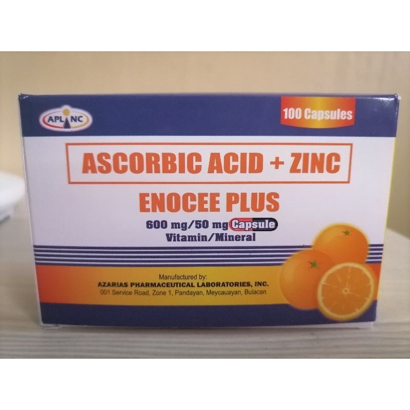 ENOCEE PLUS Ascorbic Acid / Zinc 600mg / 50mg Capsule 100's price in ...