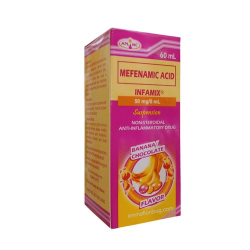 INFAMIX Mefenamic Acid 50mg / 5mL Suspension 60mL Banana Chocolate ...