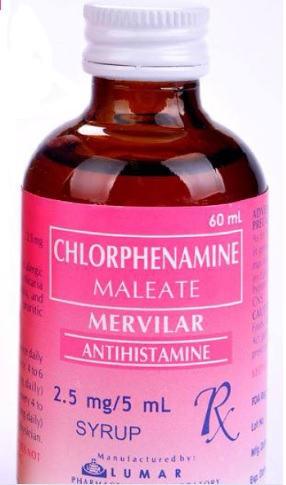 MERVILAR Chlorphenamine Maleate 2.5mg / 5mL Syrup 60mL price in the ...