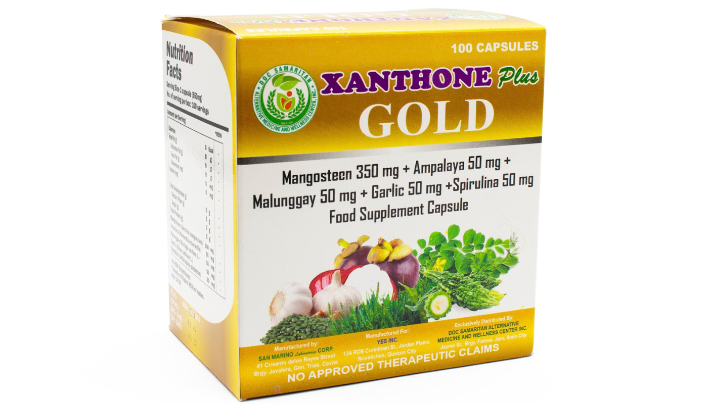 XANTHONE PLUS GOLD Mangosteen / Ampalaya / Malunggay / Garlic ...