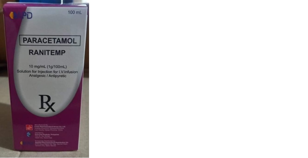 RANITEMP Paracetamol 10mg / mL (1g / 100mL) Solution for Injection for ...