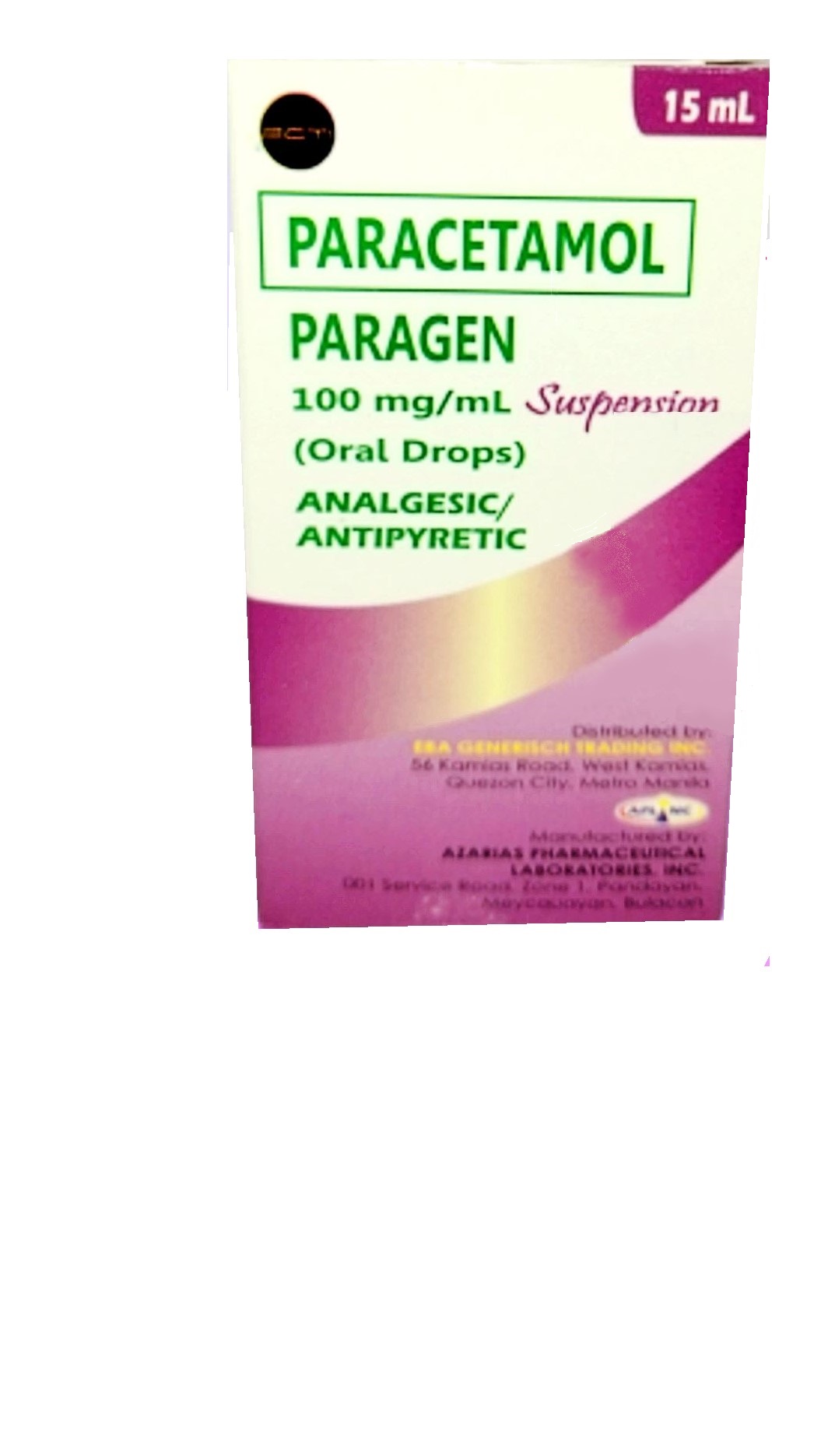 PARAGEN Paracetamol 100mg / mL Suspension (Oral Drops) 15mL price in ...
