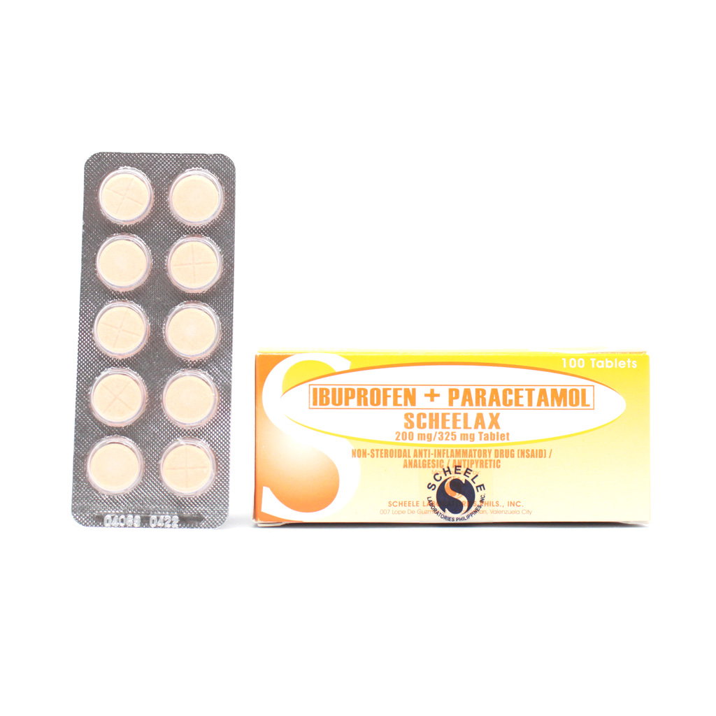 SCHEELAX Ibuprofen / Paracetamol 200mg / 325mg Tablet 1's price in the ...