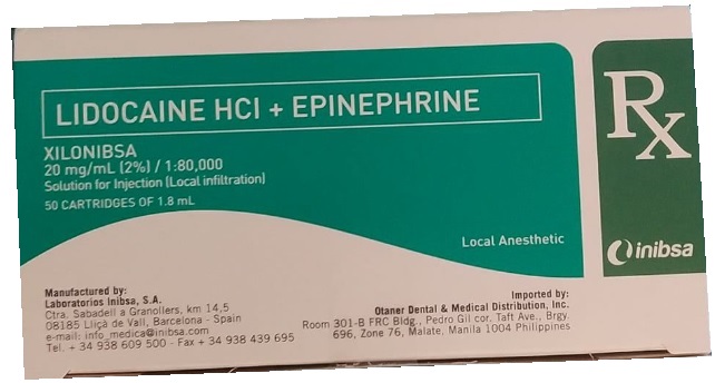 XILONIBSA Lidocaine Hydrochloride / Epinephrine 20mg / mL (1 : 80000 ...