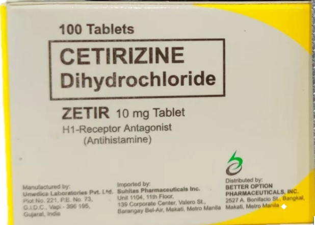 ZETIR Cetirizine Dihydrochloride 10mg Tablet 100's price in the ...