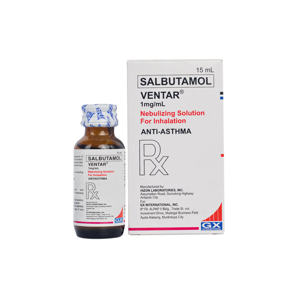 VENTAR Salbutamol 1mg / mL Nebulizing Solution 15mL price in the ...