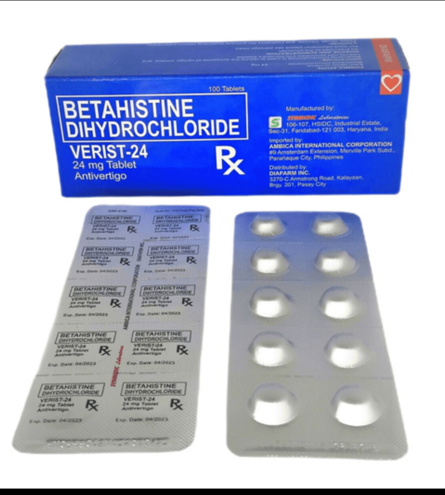 VERIST-24 Betahistine Dihydrochloride 24mg Tablet 100's price in the ...