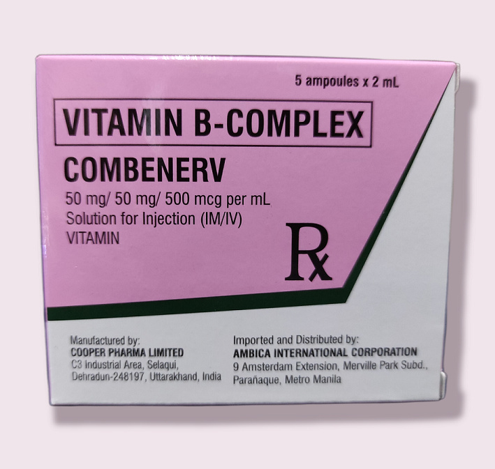 COMBENERV Vitamin B Complex Solution for IM/IV Injection 2mL 5's price ...