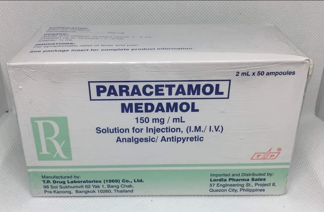 MEDAMOL Paracetamol 150mg / mL Solution for IM/IV Injection 2mL 50's ...