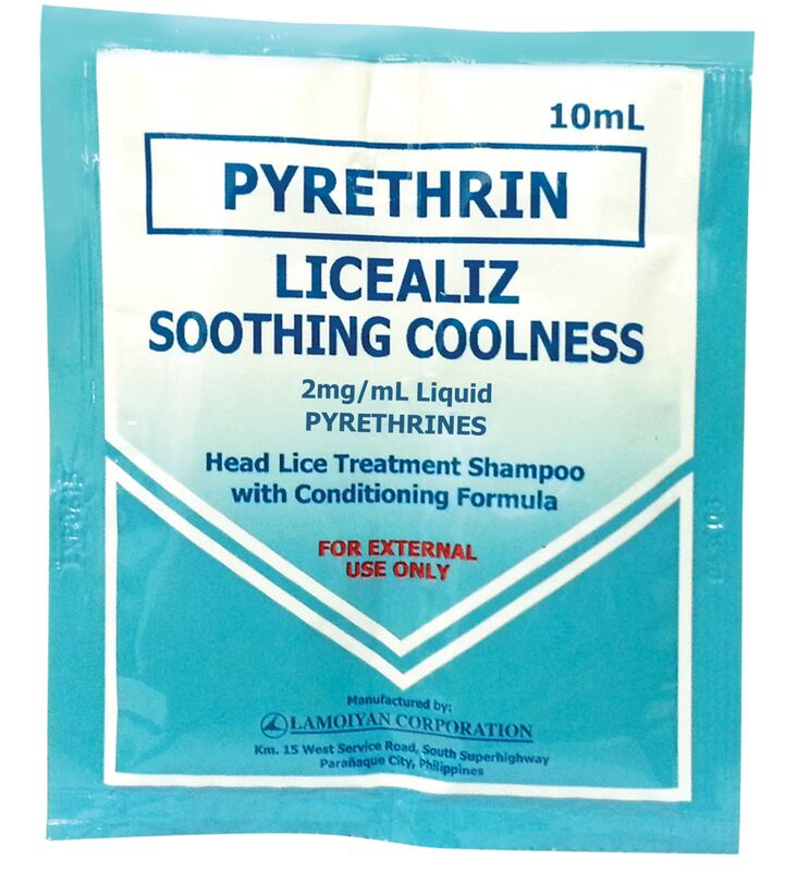 LICEALIZ SOOTHING COOLNESS Pyrethrin 2mg / mL Shampoo 10mL 12's price ...