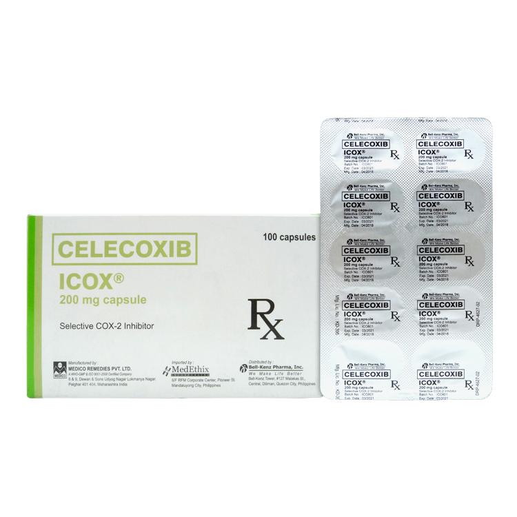ICOX Celecoxib 200mg Capsule 1's price in the Philippines | MedsGo Pharmacy