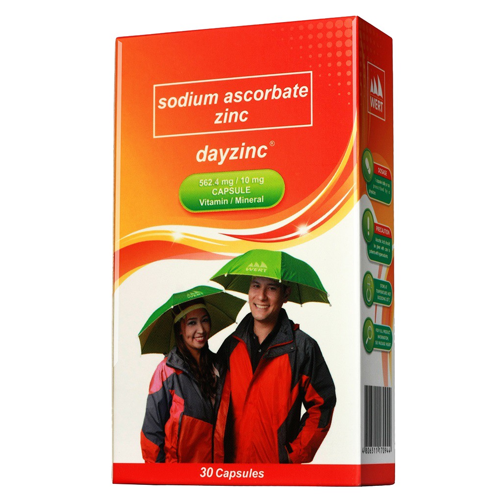 DAYZINC Ascorbic Acid / Zinc 562.4mg / 27.5mg Capsule 1's price in the ...