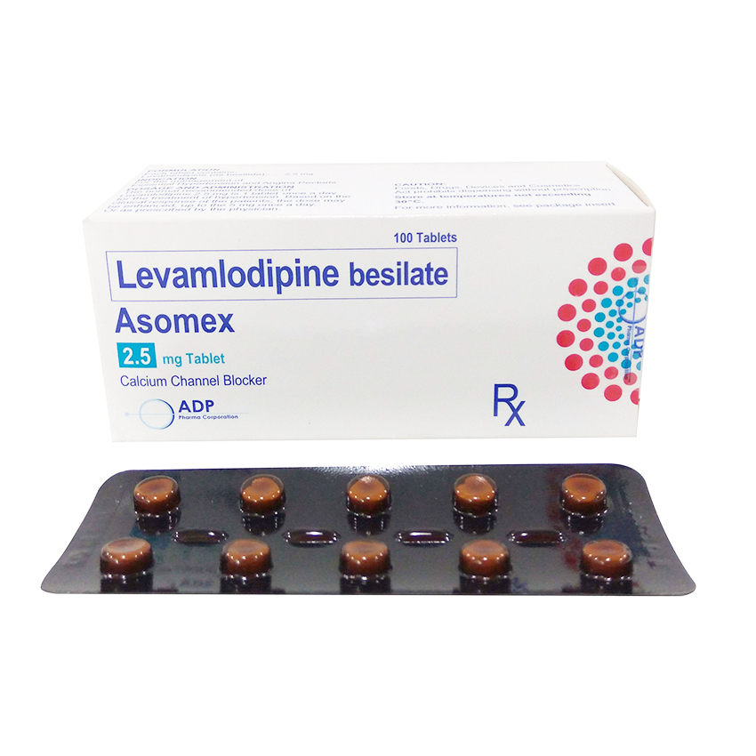 ASOMEX Levoamlodipine Besilate 2.5mg Tablet 1's price in the ...