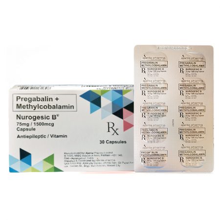 NUROGESIC B Pregabalin / Methylcobalamin 75mg / 1500mcg Capsule 1's ...
