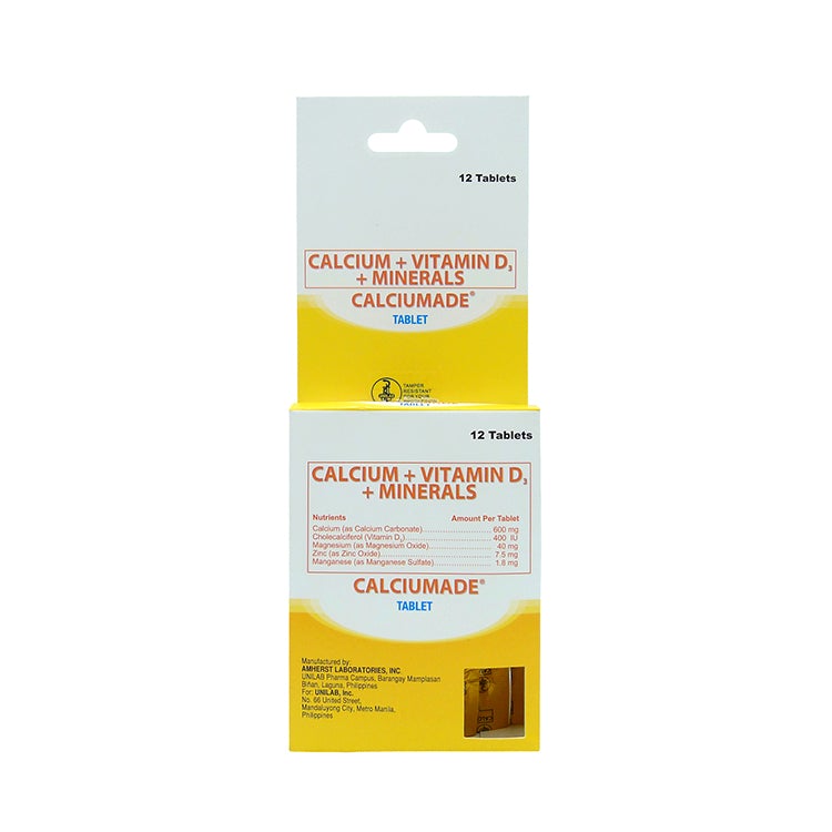 CALCIUMADE Calcium Carbonate / Cholecalciferol (Vit. D3) / Magnesium ...