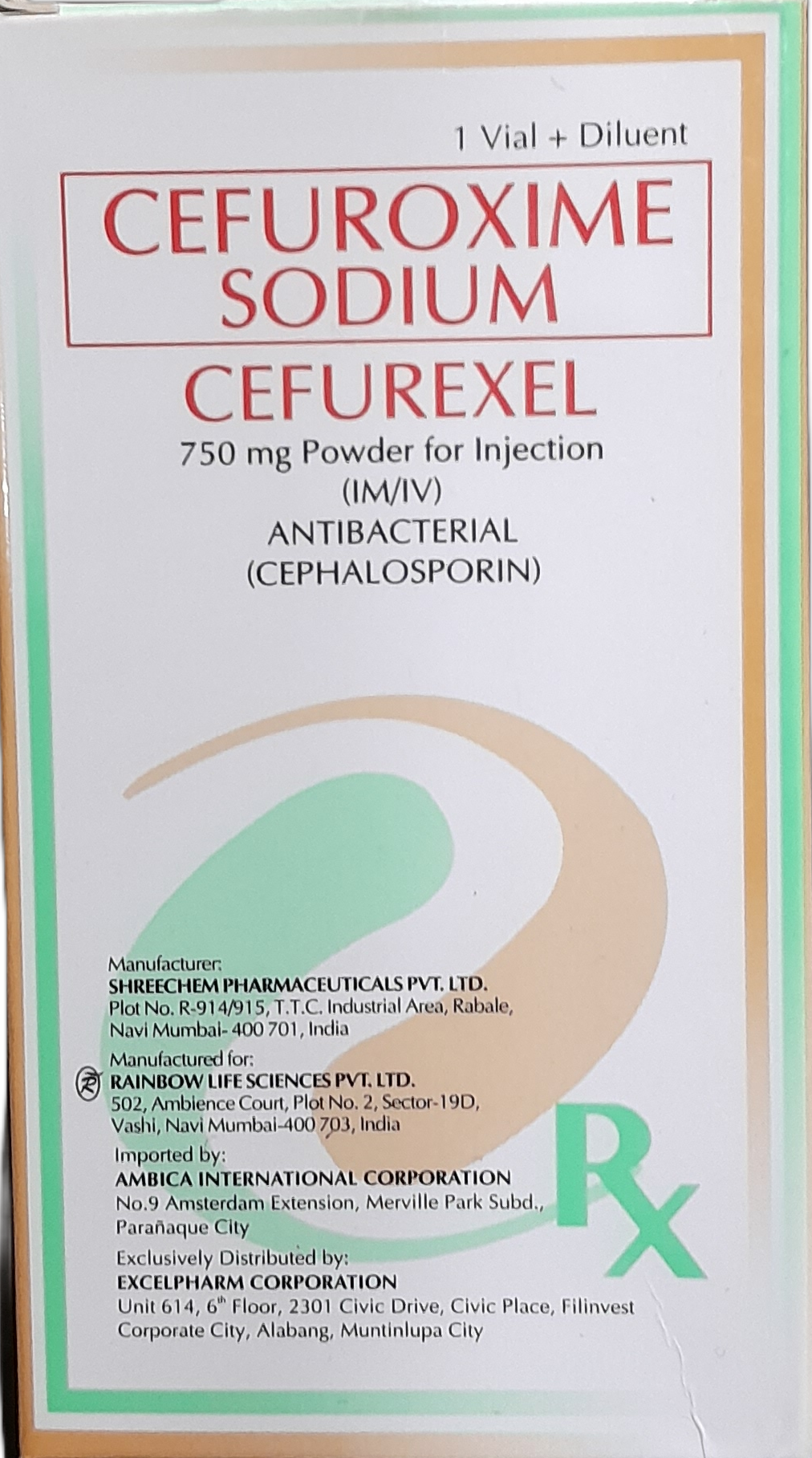 CEFUREXEL Cefuroxime Sodium 750mg Powder for IM/IV Injection 10mL 1's ...