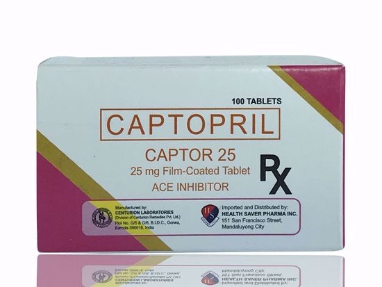 CAPTOR 25 Captopril 25mg Film-Coated Tablet 100's price in the ...