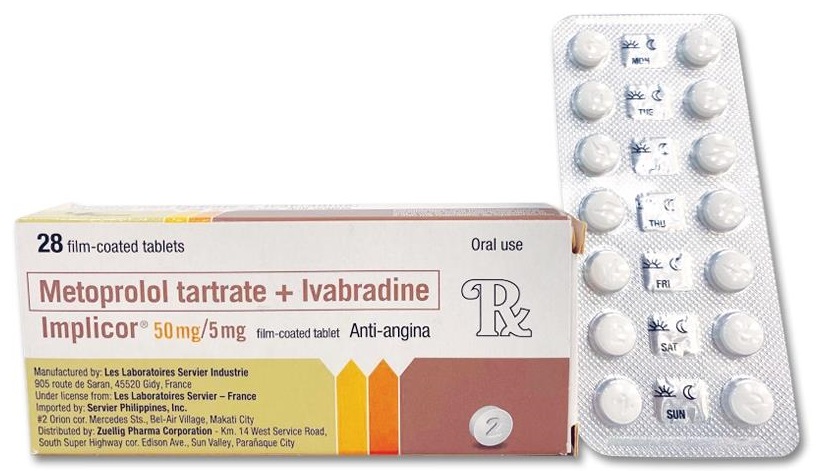 IMPLICOR Metoprolol Tartrate / Ivabradine 50mg / 5mg Tablet 1's price in the Philippines ...