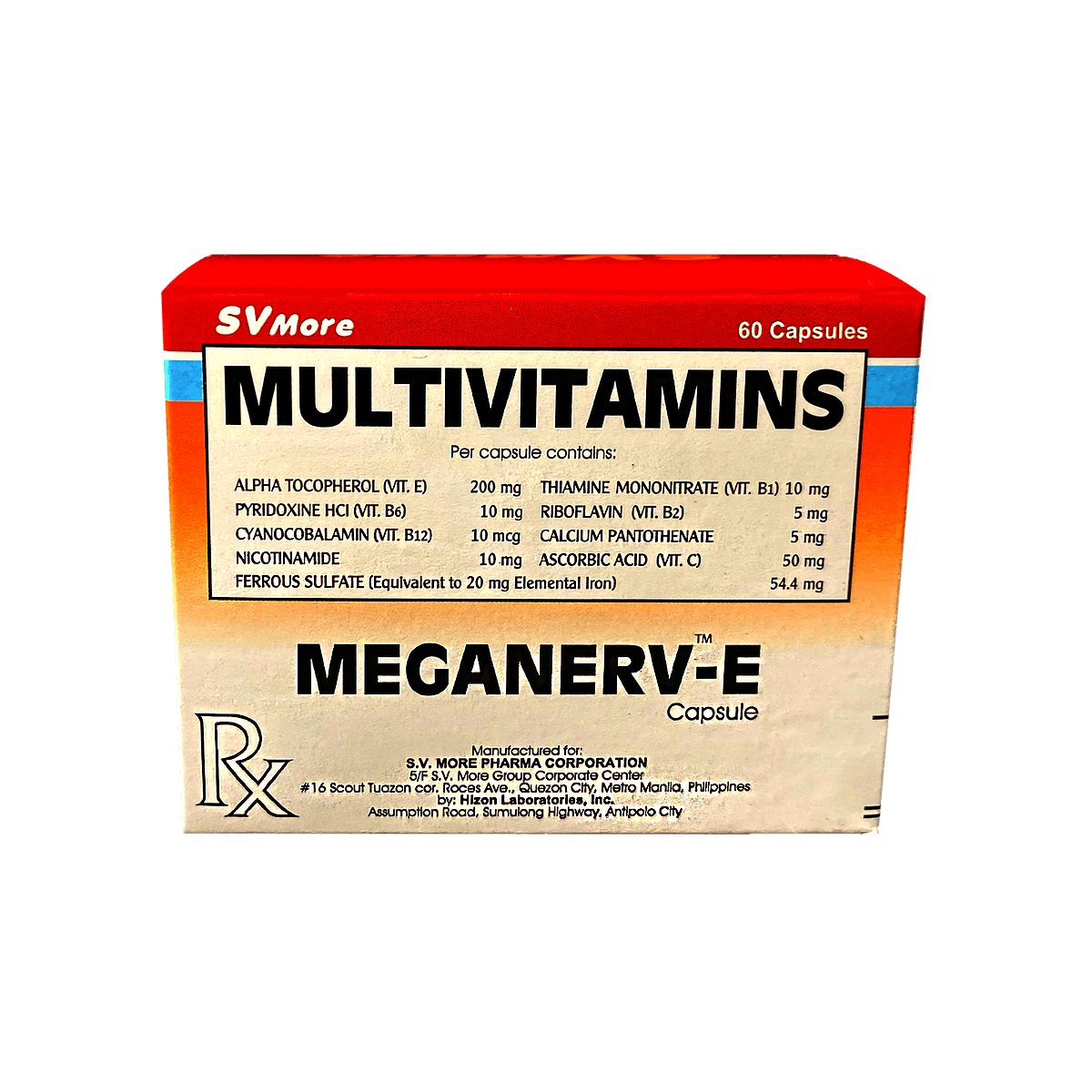MEGANERV E Multivitamins Capsule 1's price in the Philippines | MedsGo ...