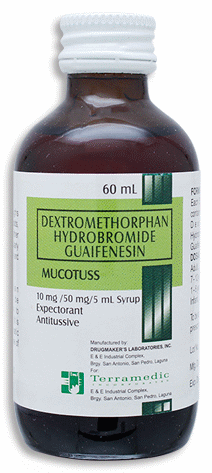 MUCOTUSS Dextromethorphan Hydrobromide / Guaifenesin 10mg / 50mg per ...