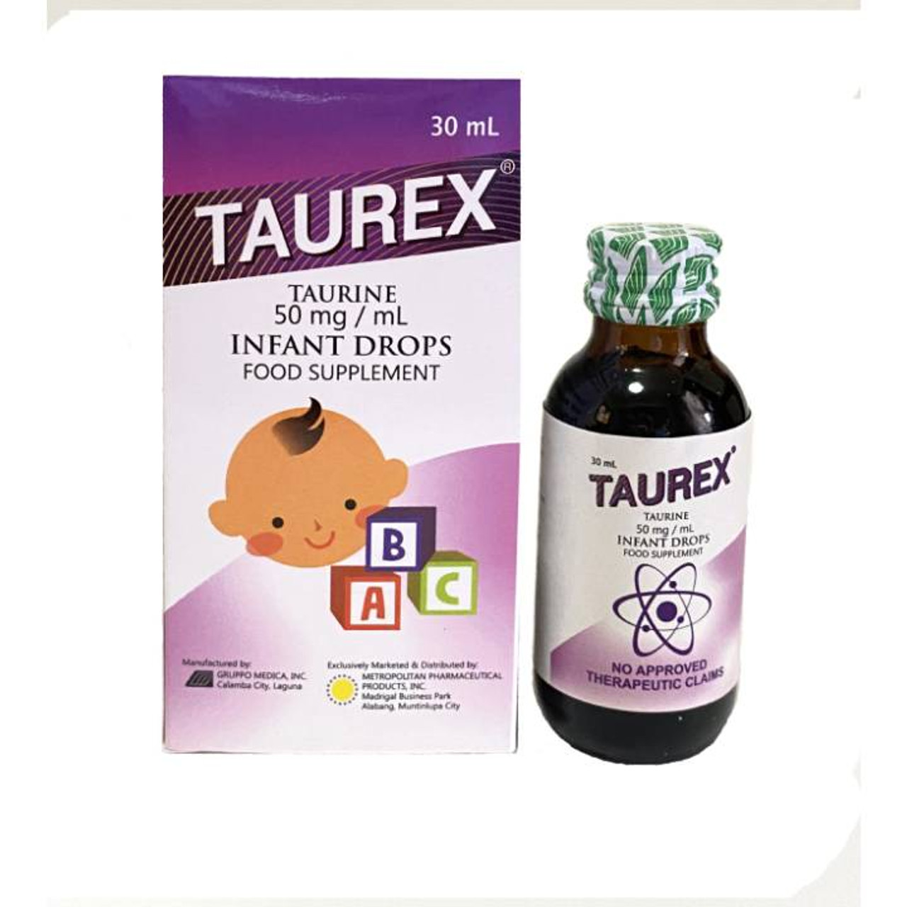 TAUREX Taurine 50mg / mL Infant Drops 30mL price in the Philippines ...