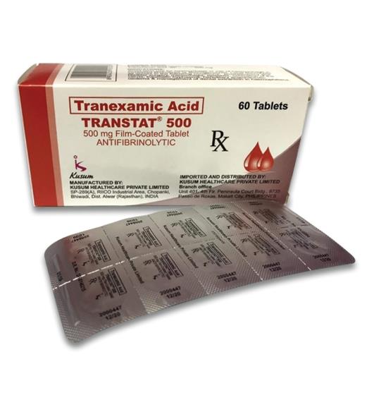 TRANSTAT 500 Tranexamic Acid 500mg Film-Coated Tablet 1's price in the ...