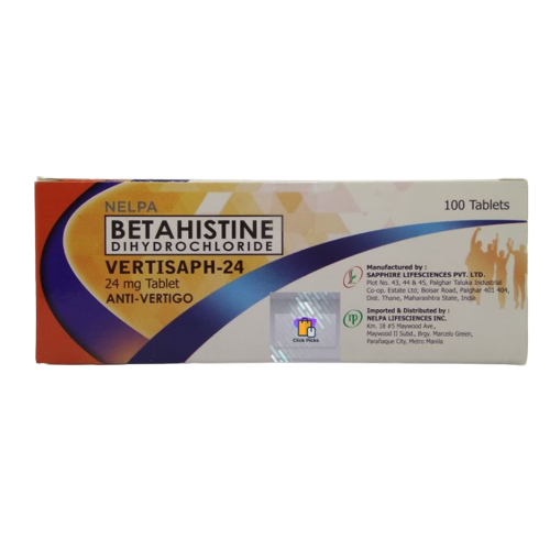 VERTISAPH-24 Betahistine Dihydrochloride 24mg Tablet 1's price in the ...