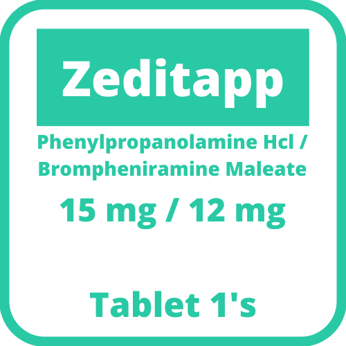 ZEDITAPP Phenylpropanolamine Hydrochloride / Brompheniramine Maleate ...