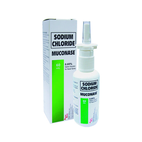 MUCONASE Sodium Chloride 0.65% Nasal Spray 60mL price in the ...