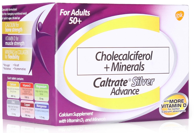 CALTRATE SILVER Advance Cholecalciferol (Vit. D3) / Minerals Film ...
