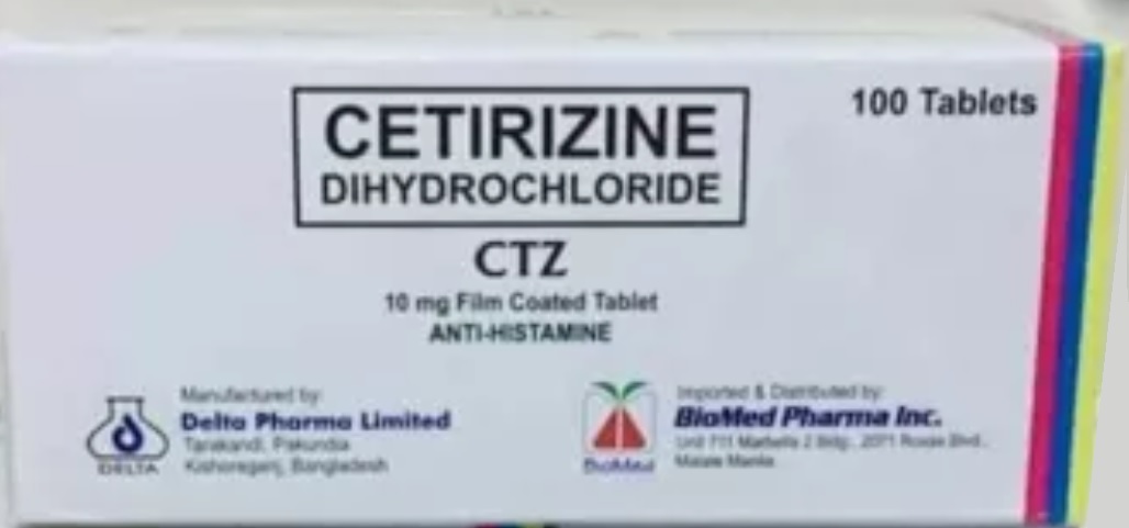 CTZ Cetirizine Dihydrochloride 10mg Film-Coated Tablet 100's price in ...