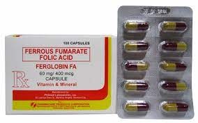 FERGLOBIN FA Ferrous Fumarate / Folic Acid 60mg Capsule 100's price in ...