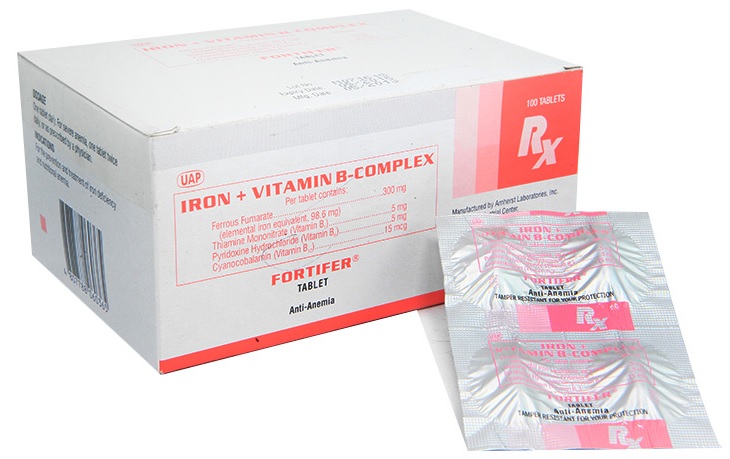 Buy Fortifer ferrous fumarate / vitamin b complex 300mg / 5mg / 5mg ...