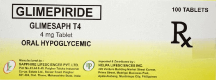 GLIMESAPH T4 Glimepiride 4mg Tablet 100's price in the Philippines ...