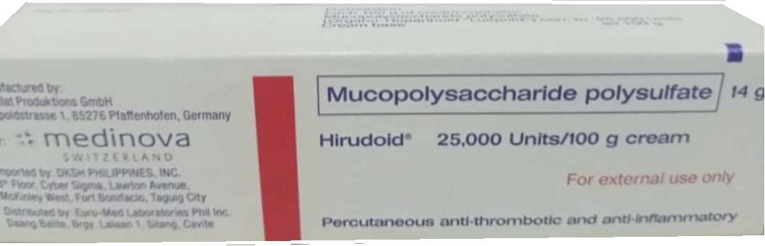 HIRUDOID Mucopolysaccharide Polysulfate 25,000Units / 100g Cream 14g ...