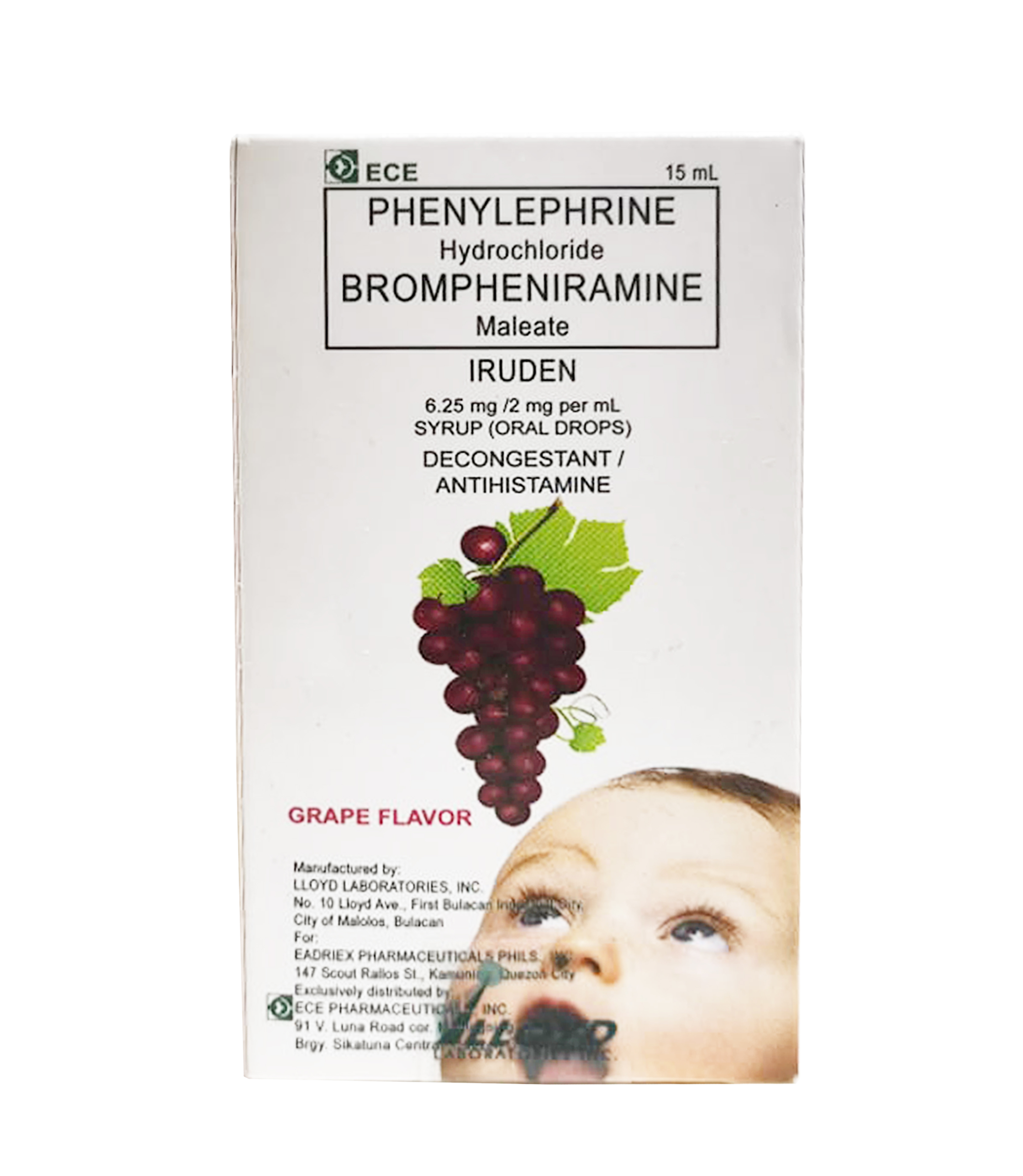 IRUDEN Phenylephrine Hydrochloride / Brompheniramine Maleate 6.25mg ...