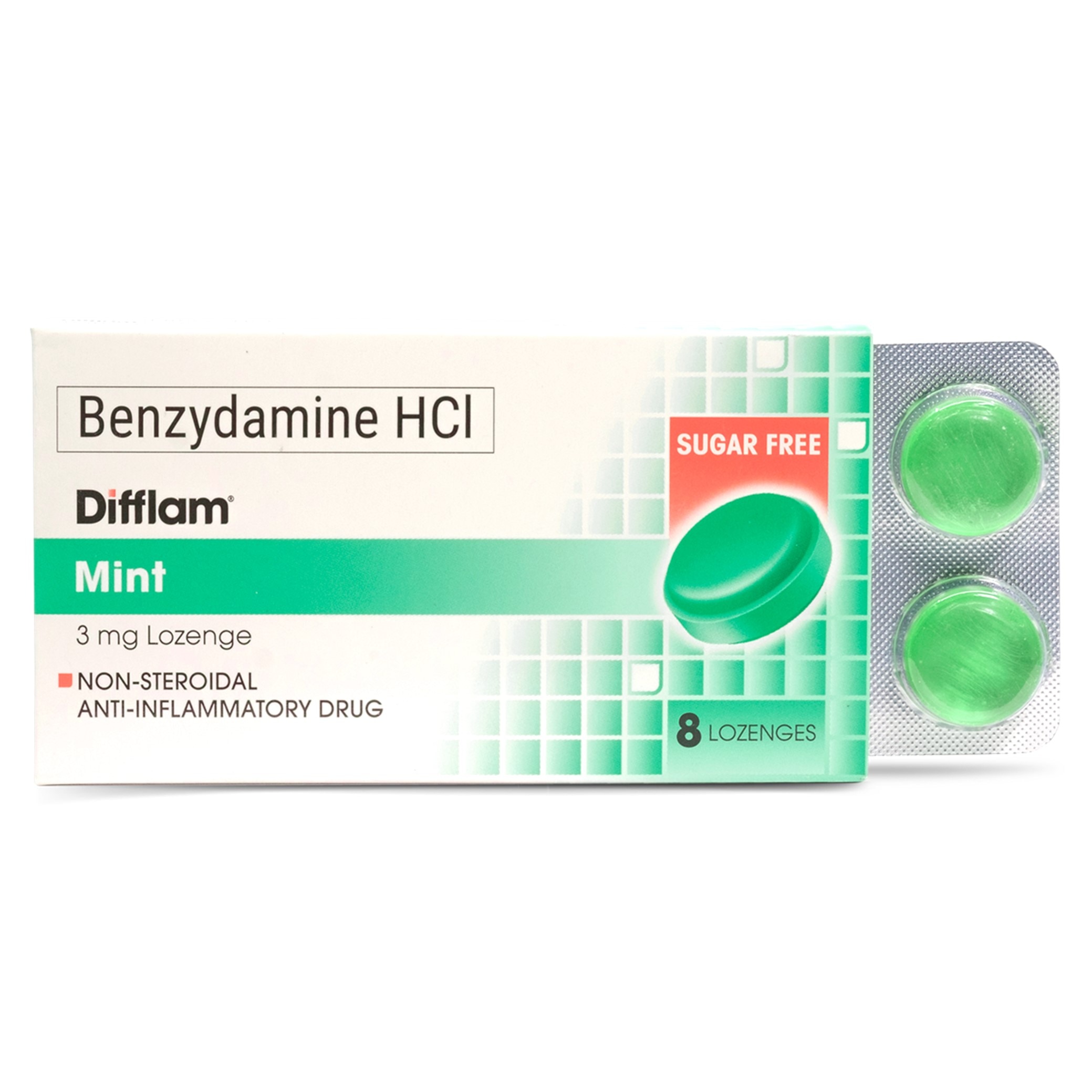 DIFFLAM MINT Benzydamine Hydrochloride 3mg Lozenge 8's price in the ...