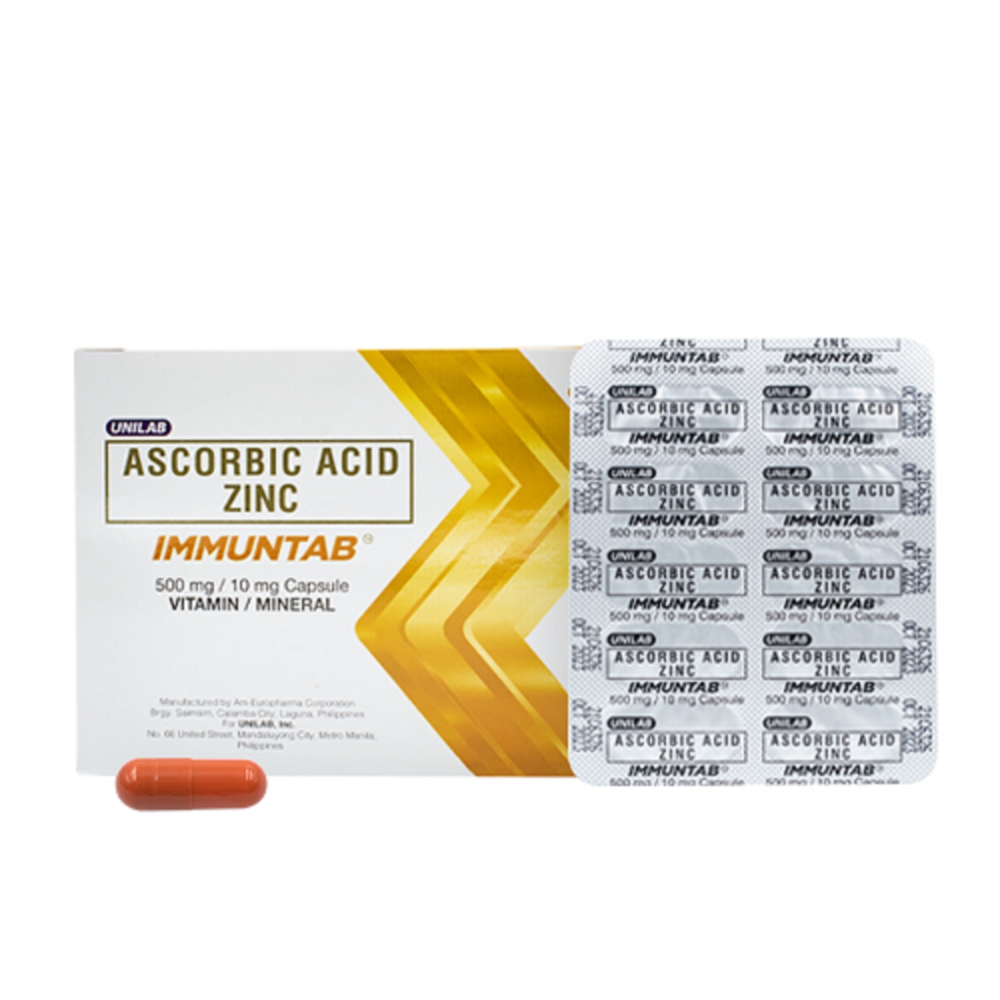 IMMUNTAB Ascorbic Acid / Zinc 500mg / 10mg Capsule 1's price in the ...