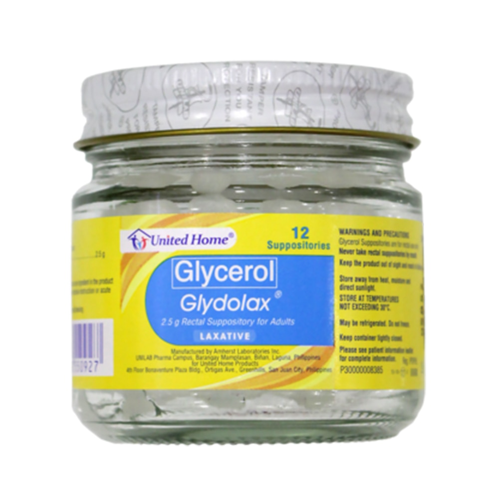 UNITED HOME GLYDOLAX Glycerol 2.5g Rectal Suppository 1's price in the ...